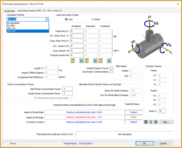 기술정보 - WRC 107 / WRC 537과 WRC 297 차이 - Nozzle Load